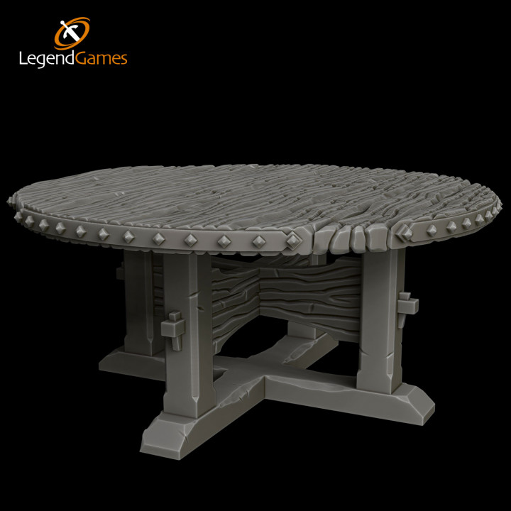 3D Printable LegendGames Drow Tavern Table and Chair set by Legend Games