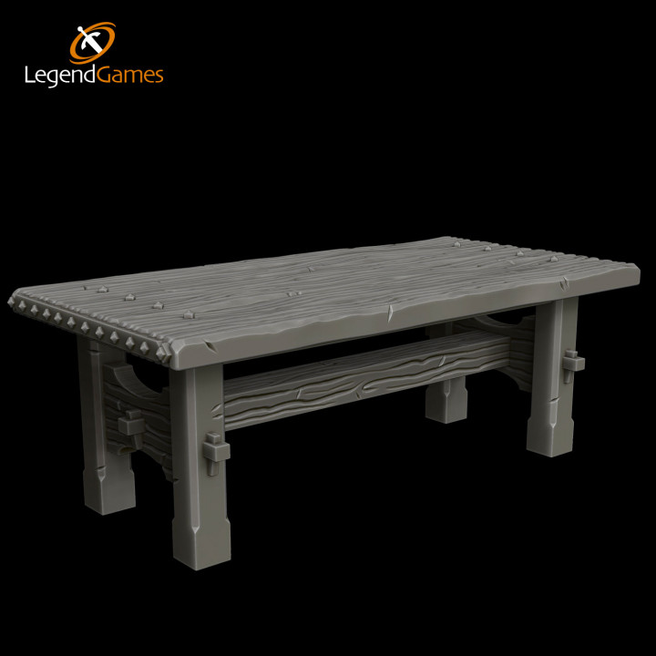 3D Printable LegendGames Drow Tavern Table and Chair set by Legend Games