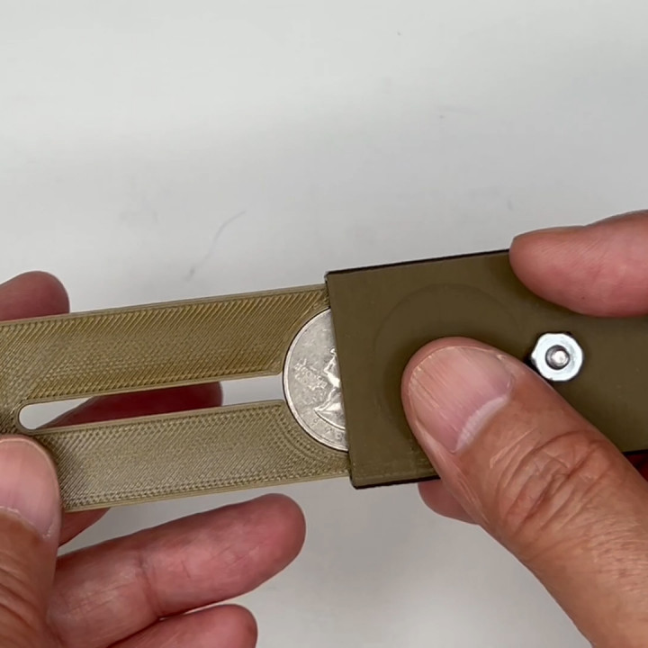 3D Printable Coin Magic Prop - Coin Through Bolt Magic: US quarter by ...