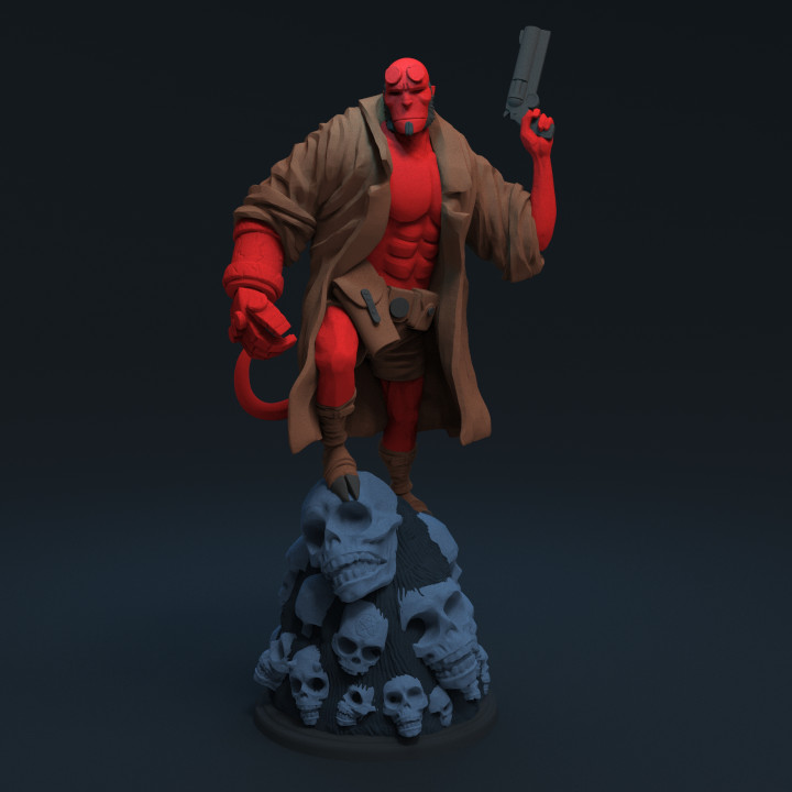 3D Printable Hellboy fanart by Claydemon Miniatures