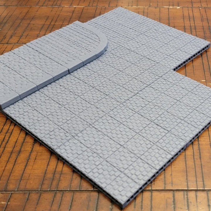 3D Printable OpenLOCK City Street Tiles with raised sidewalks by Dale ...