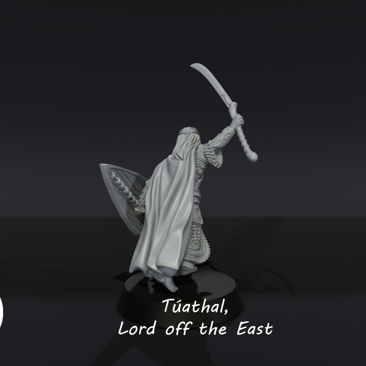 3D Printable Túathal, Lord off the East by Medbury Miniatures