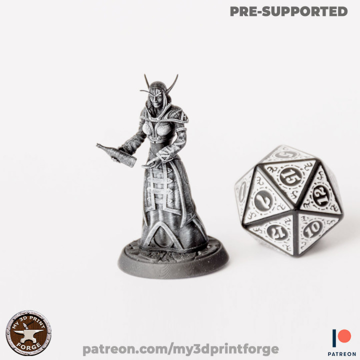 3D Printable Nightborne Elf Female Merchant Two Models by My3DPrintForge
