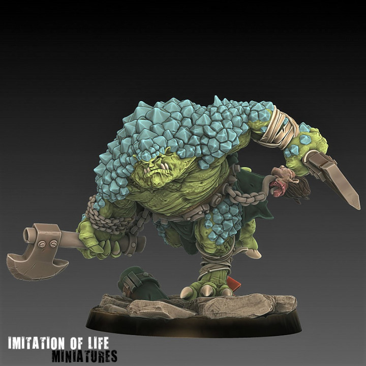3D Printable Big Crusty Lizard Mutant #3 by Imitation of Life Miniatures
