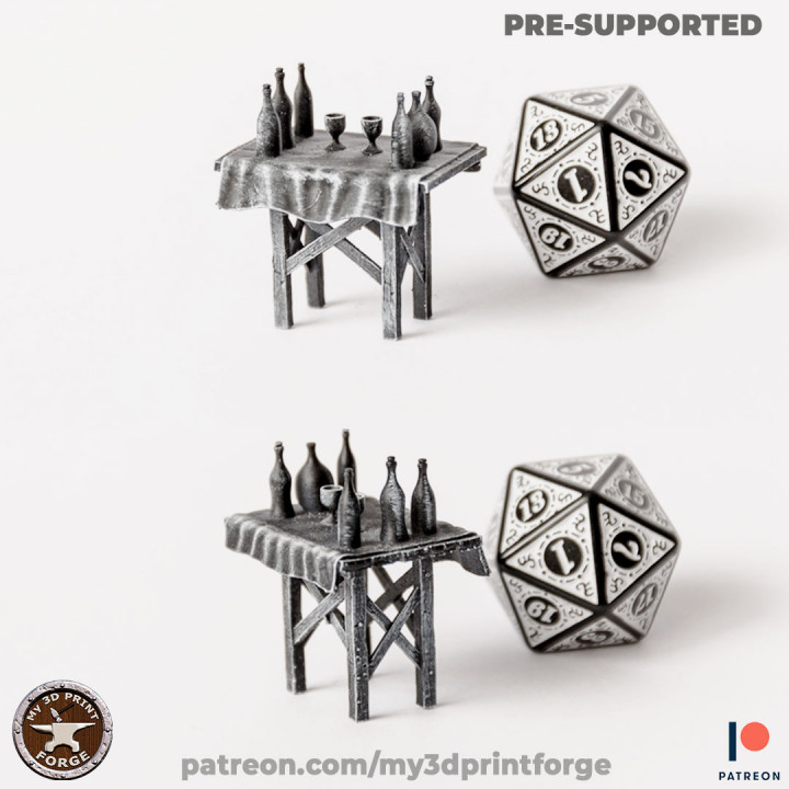 3D Printable Vine Merchant Table by My3DPrintForge