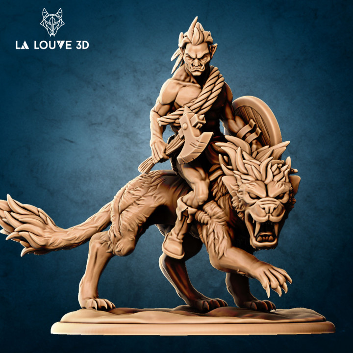 3D Printable Orcs and saber-toothed tigers by La Louve 3D