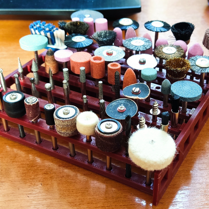3D Printable Dremel Bits Stand Holder by Kostas NIKOLOPOULOS