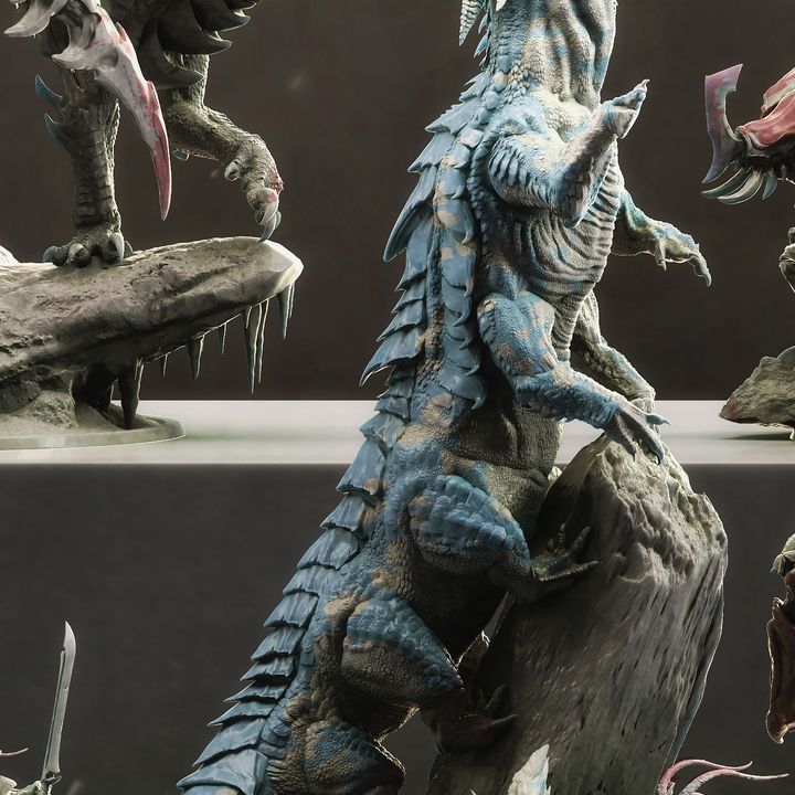 3D Printable Adult Behir by Rescale Miniatures