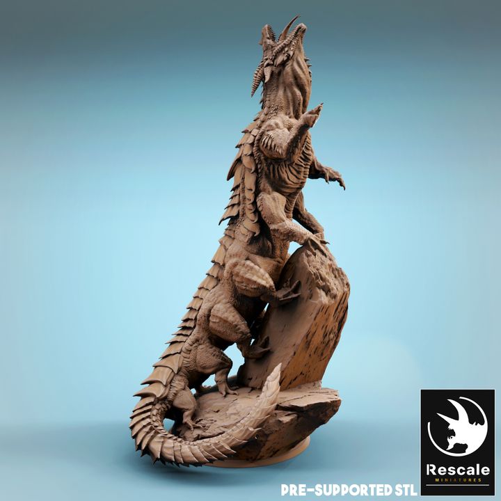 3D Printable Adult Behir by Rescale Miniatures