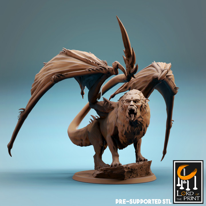 3D Printable Manticores by Rescale Miniatures