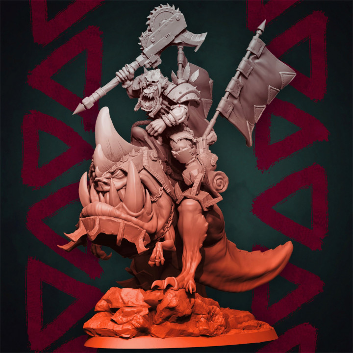 3D Printable MrModulork's Hunter Cavalry Squadboss on Rammonsta ...