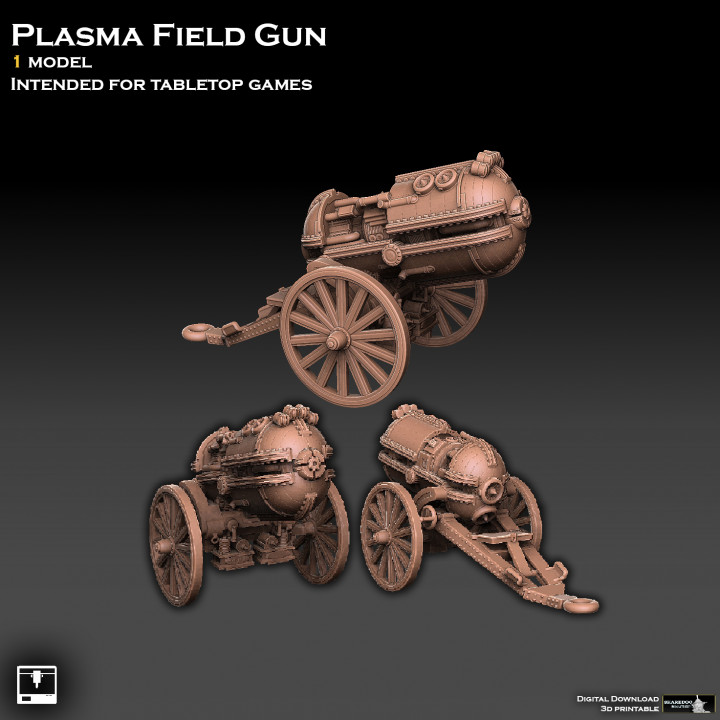 3D Printable Plasma Field Gun by Sharedog Miniatures