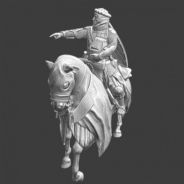 3D Printable Mounted Teutonic Knight - Pointing by Northern Crusades ...