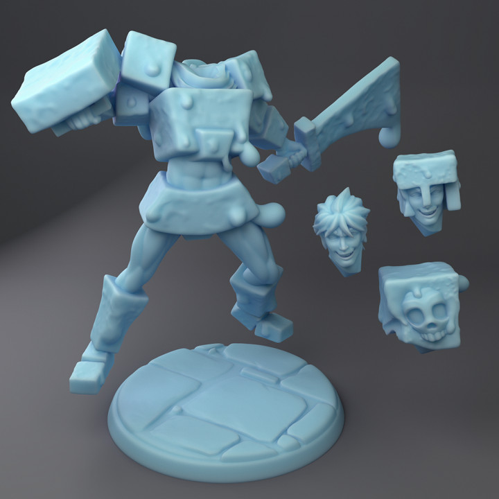 3D Printable Gelatinous Cube Hunter - Male by Twin Goddess Miniatures