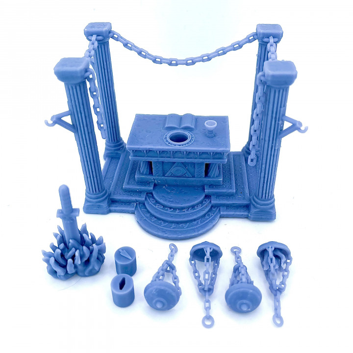 3D Printable Altar Set by Custom Miniature Maker