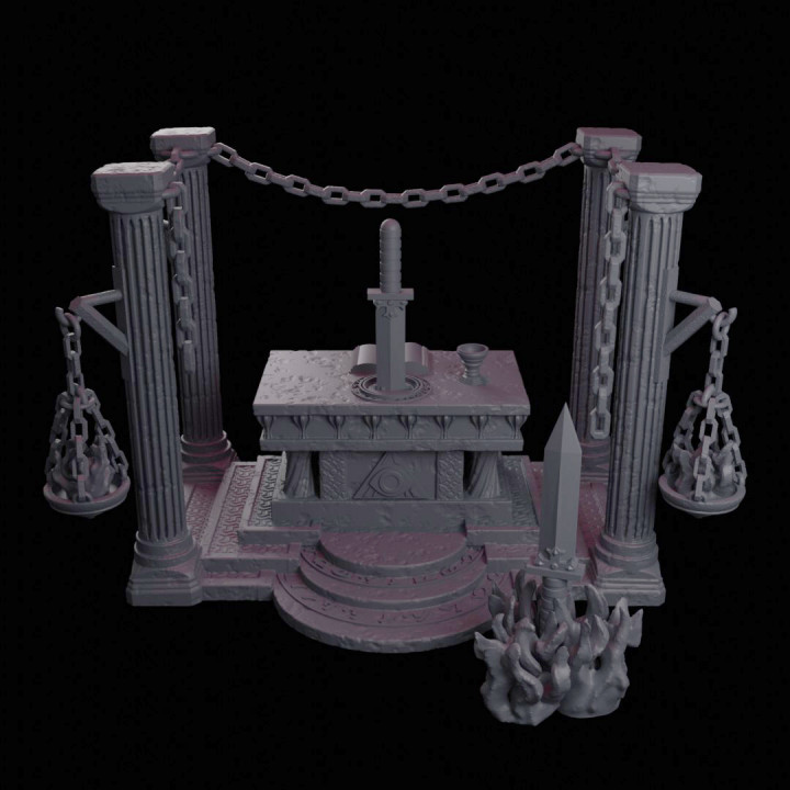 3D Printable Altar Set by Custom Miniature Maker