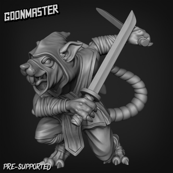 3D Printable Ninja Rat Katanas 1 by Goon Master