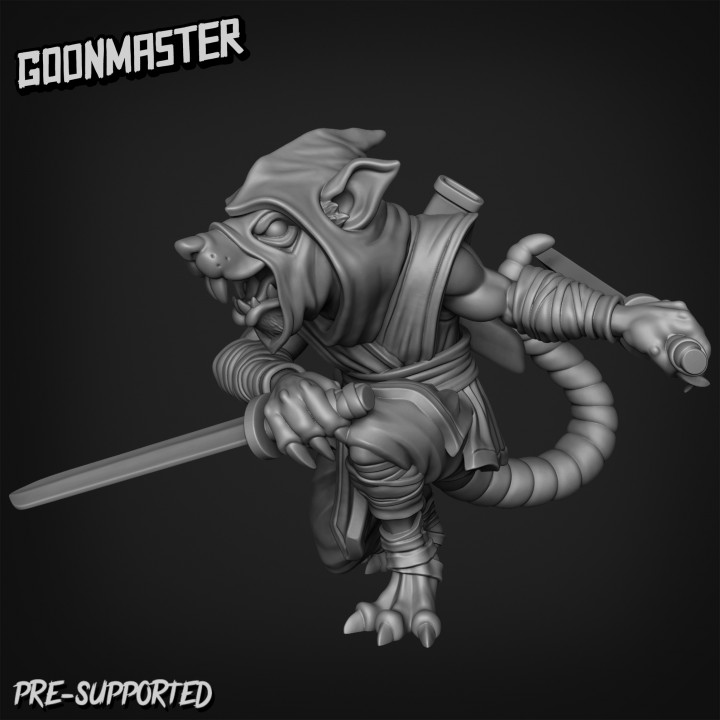 3D Printable Ninja Rat Katanas 2 by Goon Master