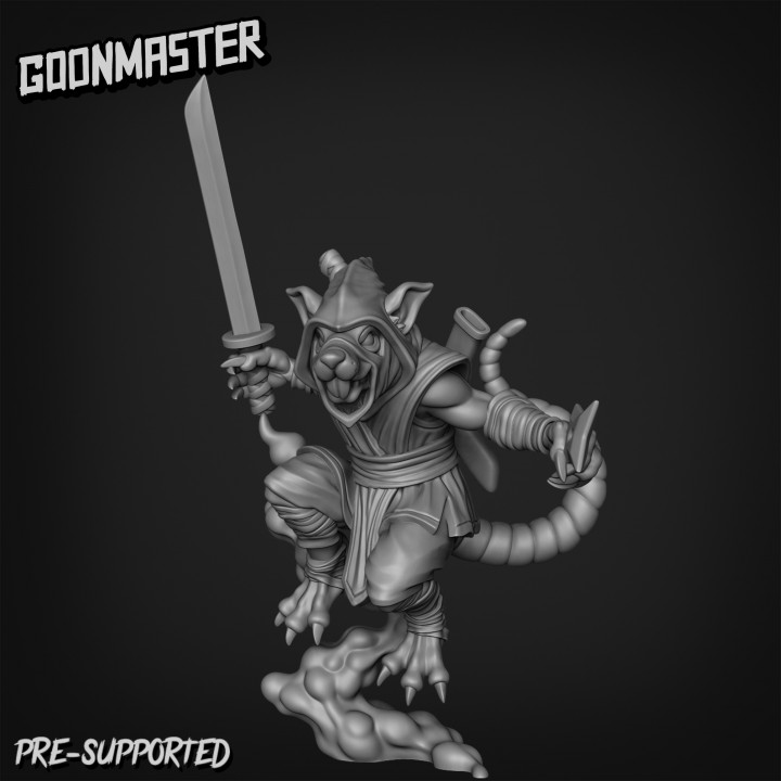 3D Printable Ninja Rat Smoke3 by Goon Master