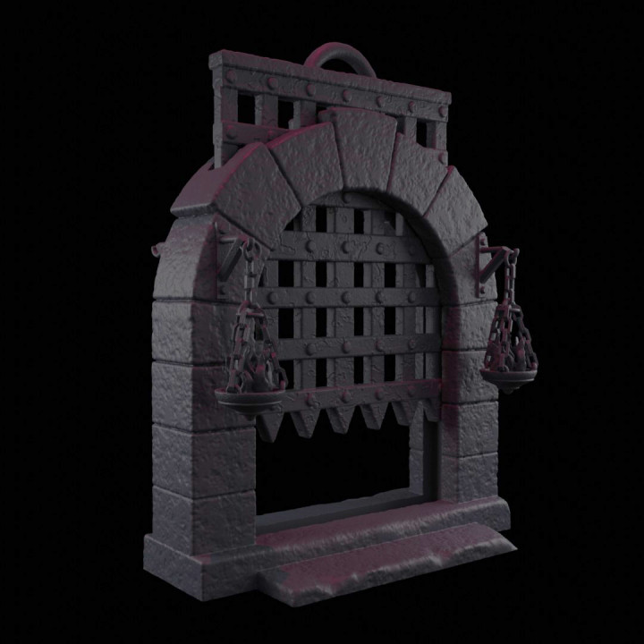 3D Printable Huge Dungeon Gate Set (Multiple Versions including Cave ...