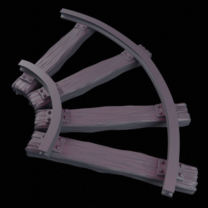 3D Printable Sturdy Iron Minecart & Rails Set by Custom Miniature Maker