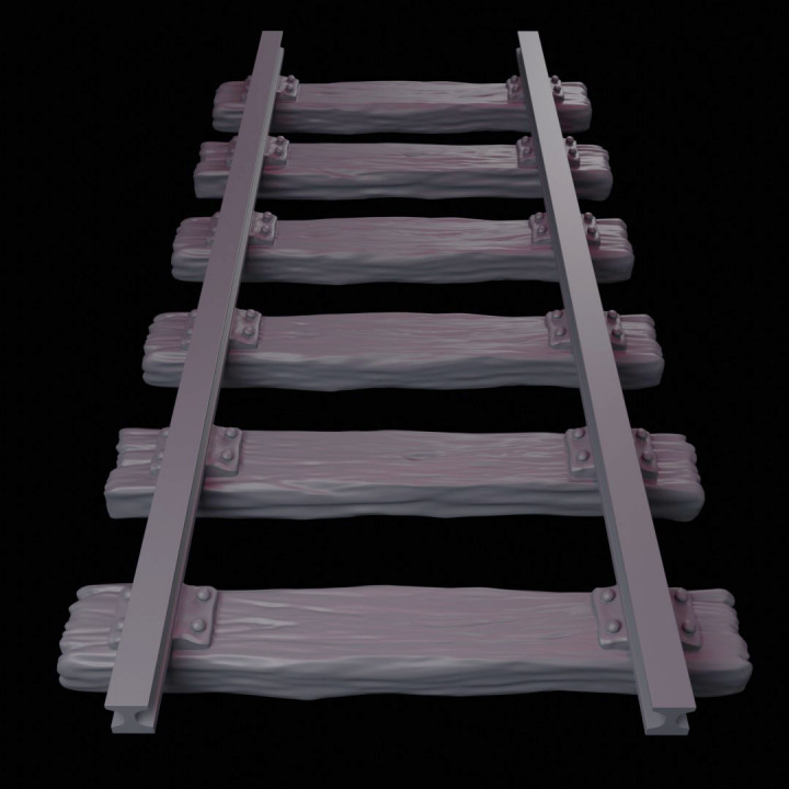 3D Printable Sturdy Iron Minecart & Rails Set by Custom Miniature Maker