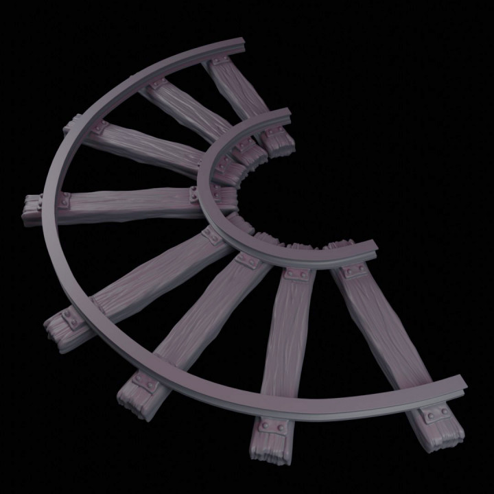 3D Printable Sturdy Iron Minecart & Rails Set by Custom Miniature Maker