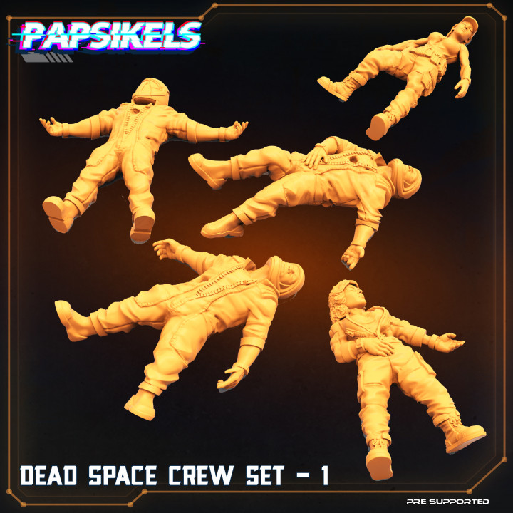 3D Printable DEAD SPACE CREW SET - 1 by PAPSIKELS MINIATURES