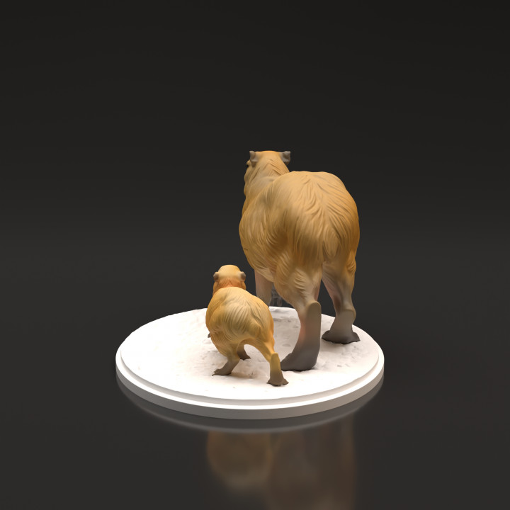 3D Printable Capybaras by Animal Den Miniatures