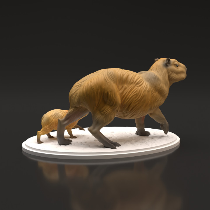 3D Printable Capybaras by Animal Den Miniatures