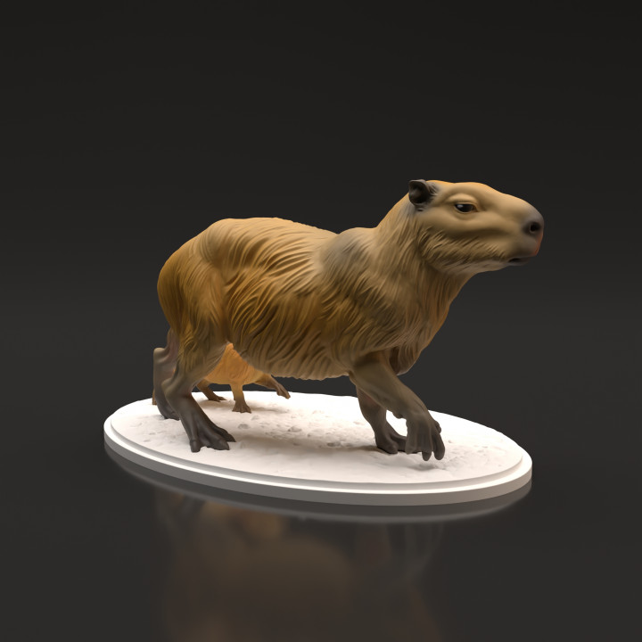 3D Printable Capybaras by Animal Den Miniatures