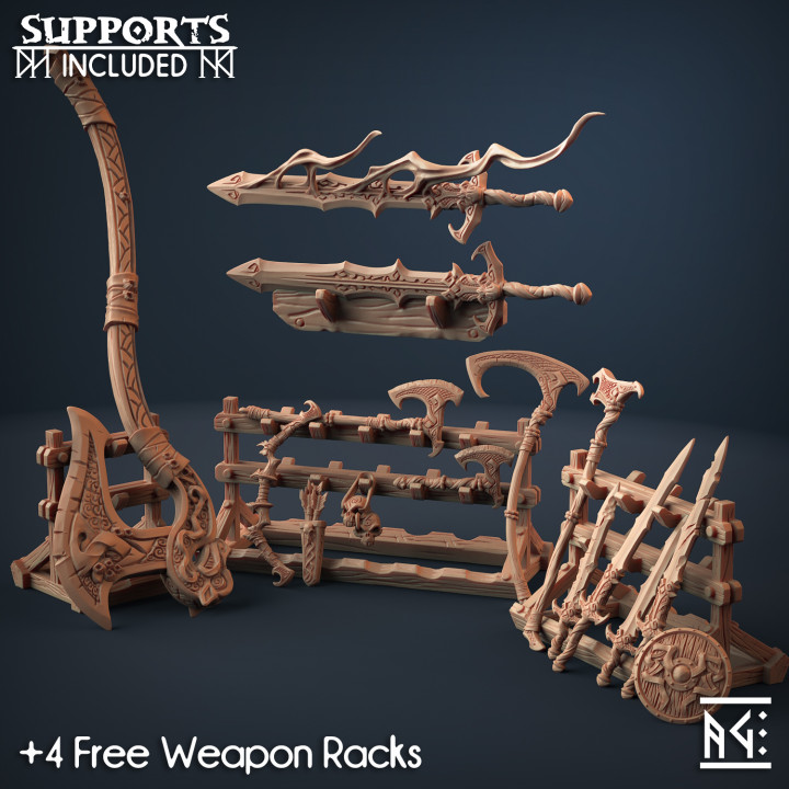 3D Printable Weapons for Loot & Racks: Darkness of the Lich Lord by ...