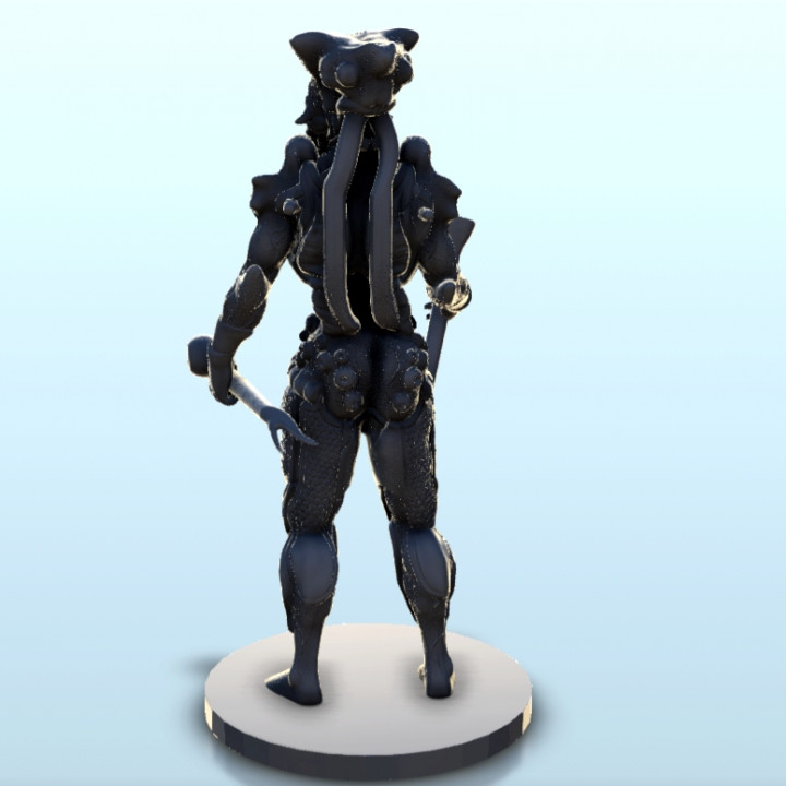 3D Printable Alien knight with armour 1 - Sci-Fi Science-Fiction 40k ...
