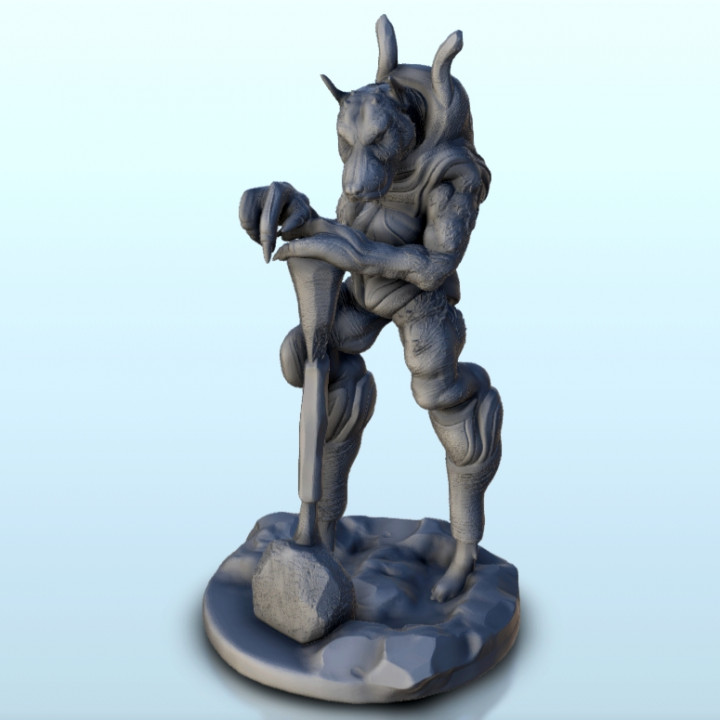 3D Printable Alien warrior with dog head 9 - Sci-Fi Science-Fiction 40k ...