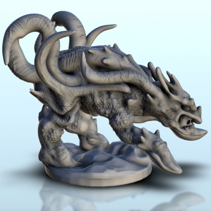 3D Printable Alien creature with tentacules and skull head 10 - Sci-Fi ...