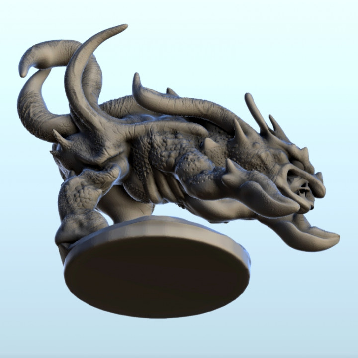 3D Printable Alien creature with tentacules and skull head 10 - Sci-Fi ...