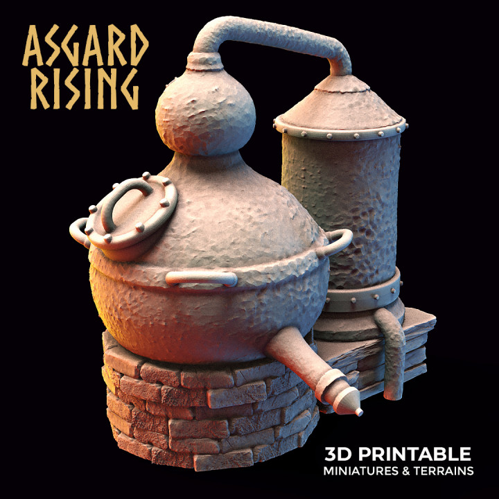 3D Printable Dwarven Distillery and Brewery /Terrain/ /Pre-supported ...