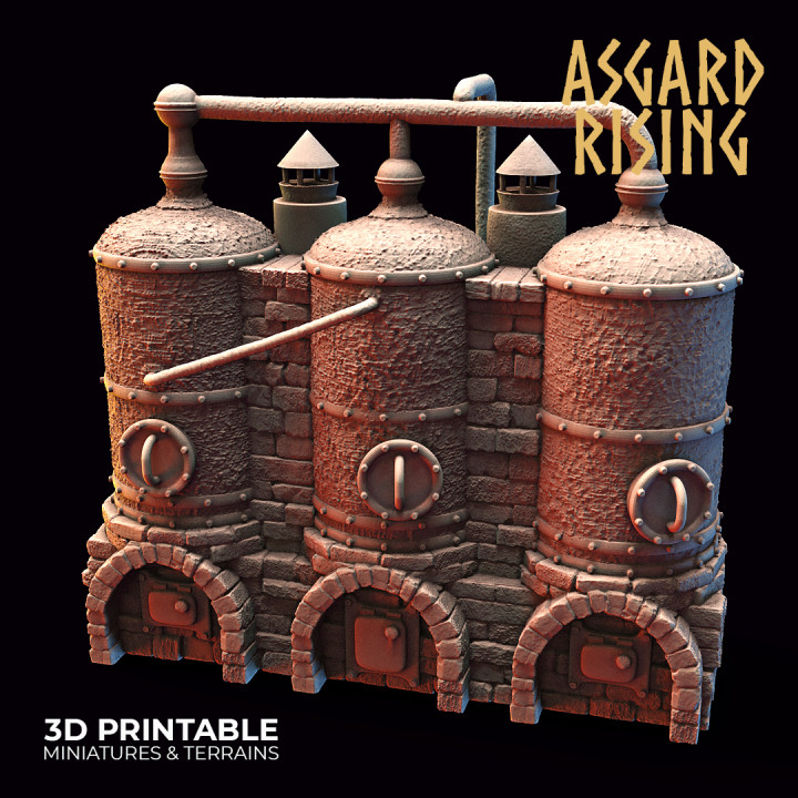 3D Printable Dwarven Distillery and Brewery /Terrain/ /Pre-supported ...