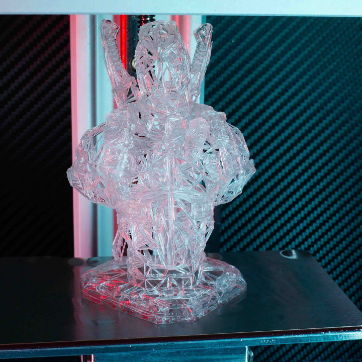 3D Printable Deadpool Wireframe and Voronic Remix by iczfirz