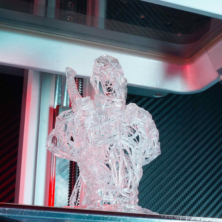 3D Printable Deadpool Wireframe and Voronic Remix by iczfirz