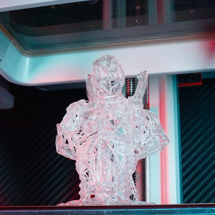 3D Printable Deadpool Wireframe and Voronic Remix by iczfirz