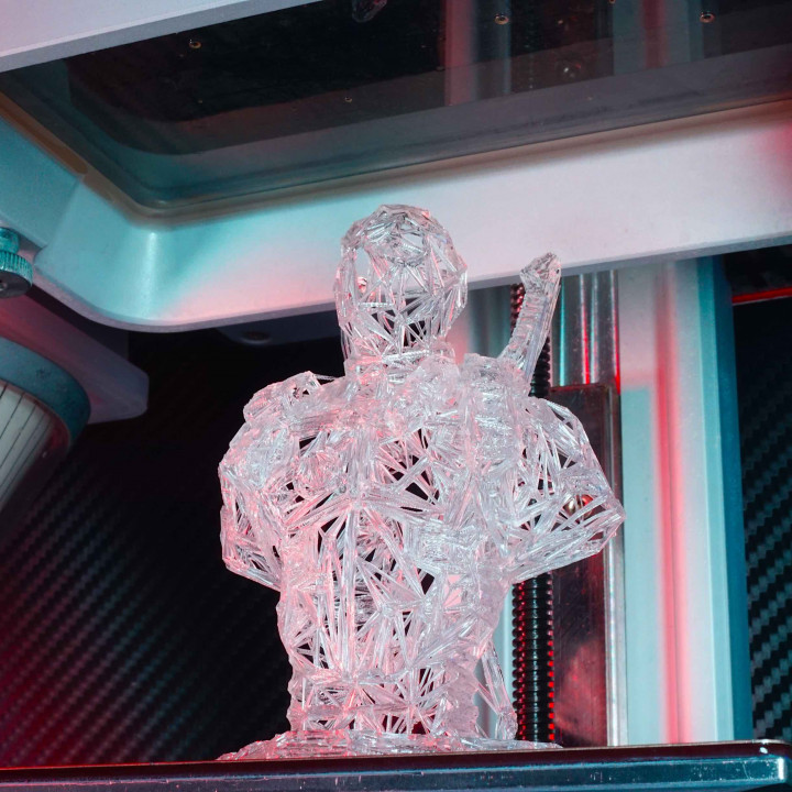 3D Printable Deadpool Wireframe and Voronic Remix by iczfirz