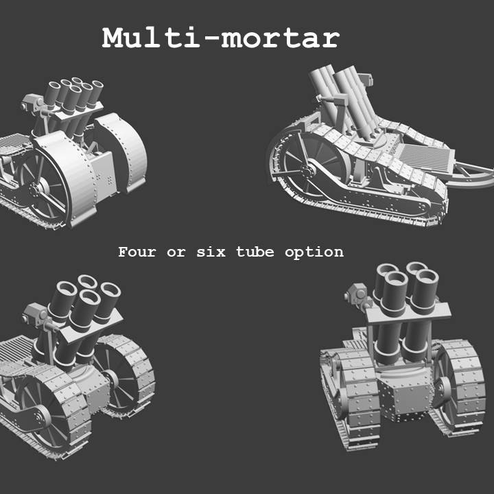 3D Printable Renault Pattern Multi Mortar - Pre-supported by Tiny ...