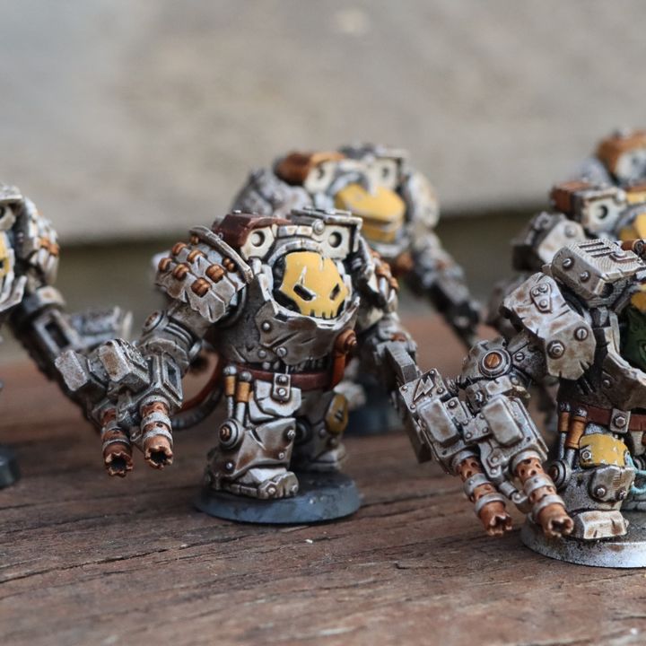 3D Print of Orcs in Buster Armour [Bushi bits included] by Thorlek