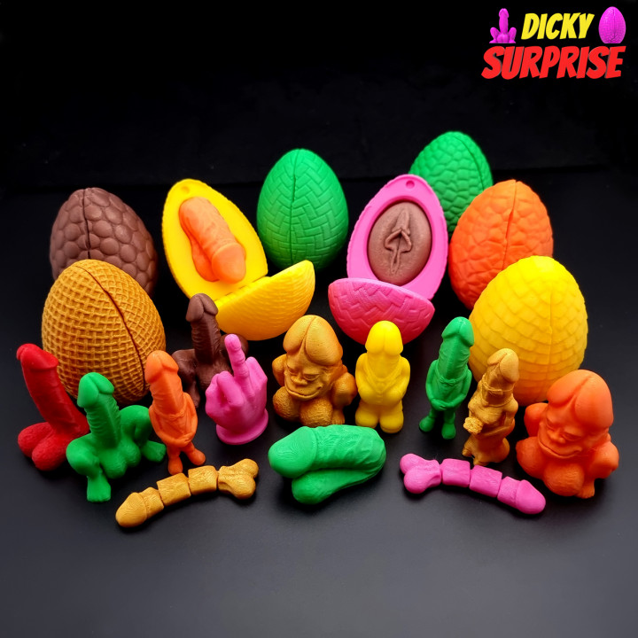 3D Printable Dicky Surprise Flexy Dick by iradj3d
