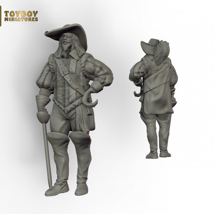 3D Printable Captain 32/54mm scale -Golden Heroes by ToyDoy Miniatures