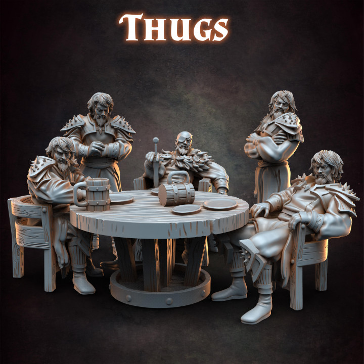 3D Printable Thug D by Red Clay Collectibles