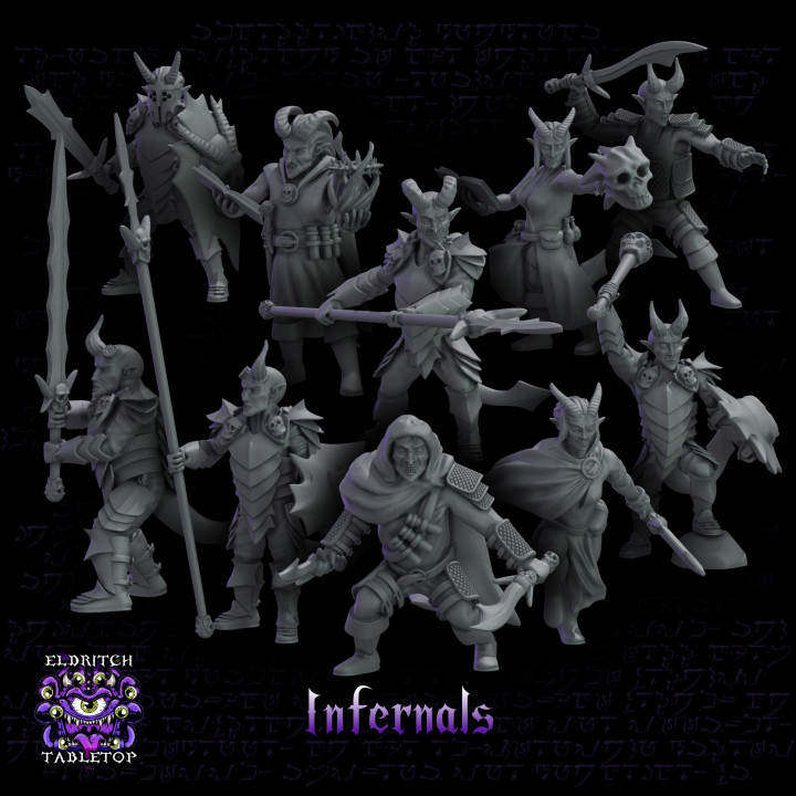 3D Printable Infernal Guard by Eldritch Tabletop