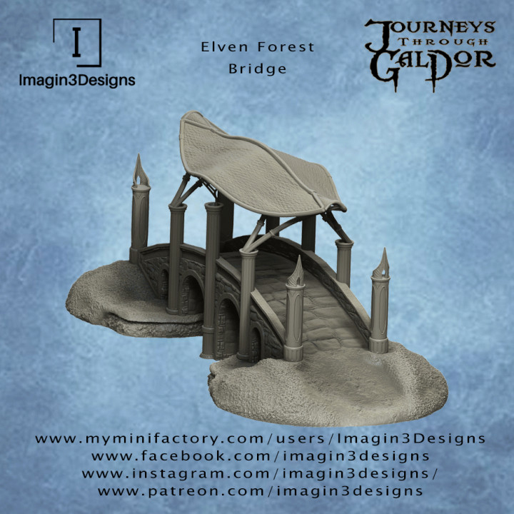 3D Printable Elven Forest Bridge by Imagin3Designs