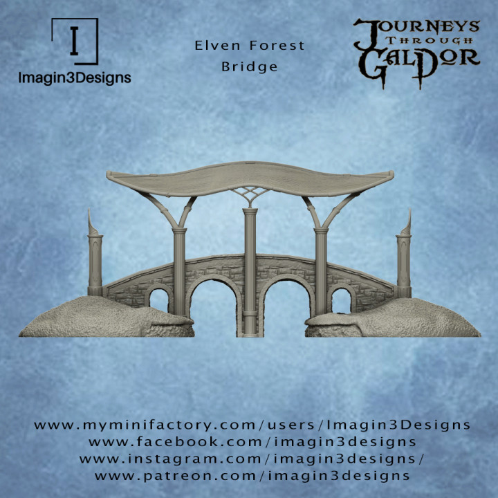 3D Printable Elven Forest Bridge by Imagin3Designs